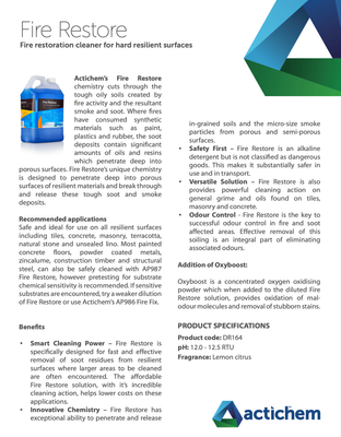 Actichem Fire Restore, FIRE DAMAGE | The Restoration Group